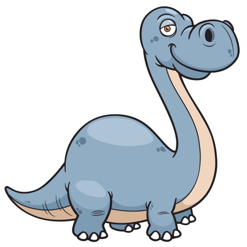 Cartoon brontosaurus isolated on white background Vector Image