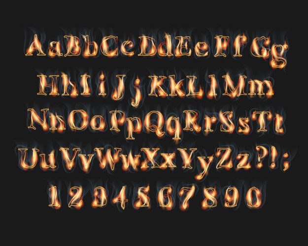 Smoke Font Numbers Vector Images (over 220)