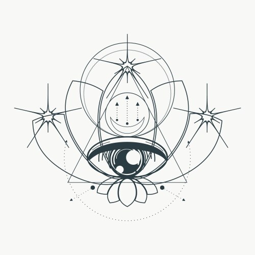 Mystical occult symbol Royalty Free Vector Image