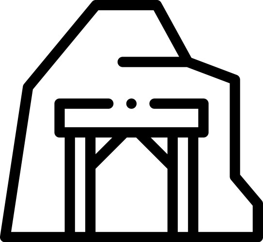 Canyon icon thin linear style design isolated Vector Image