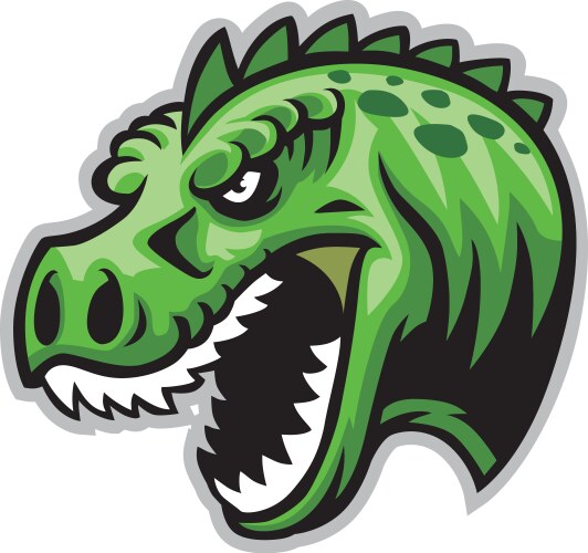 Dinosaur head logo emblem t-rex monster Royalty Free Vector