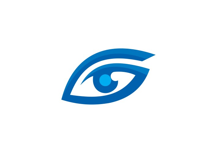 Eye logo template design emblem Royalty Free Vector Image