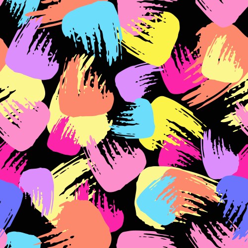 Hand drawn striped seamless pattern with short Vector Image