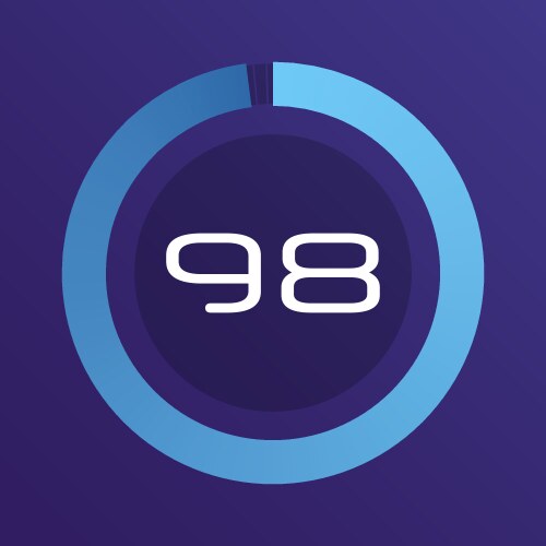 Circular interval timer Royalty Free Vector Image