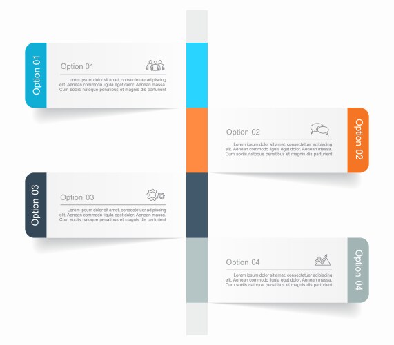 2 points stage template infographic concept Vector Image