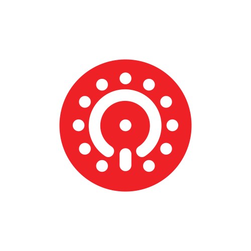 Letter gd power button logo Royalty Free Vector Image