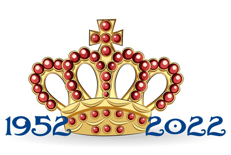 Queen elizabeth platinum jubilee crown Royalty Free Vector