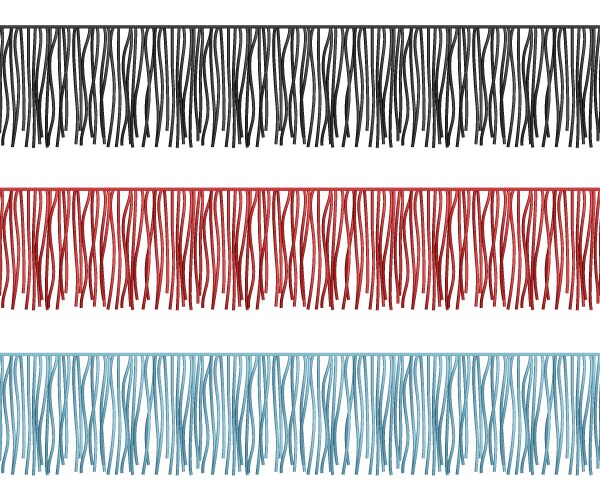 Garment fringe ruffle seam trim raw textile edge Vector Image