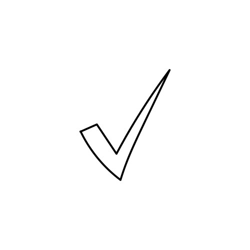 Tick 3d check mark with shadow Royalty Free Vector Image