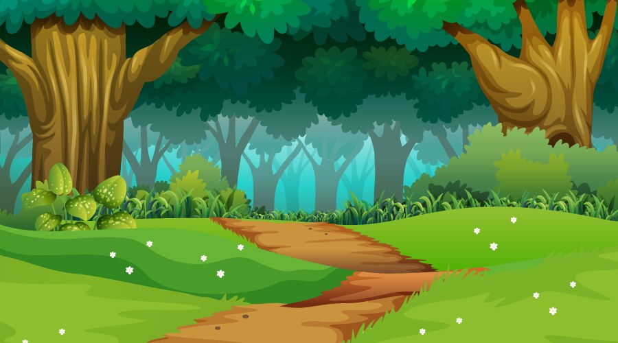 A nature jungle background Royalty Free Vector Image