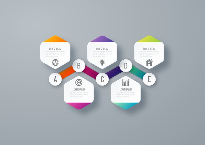 Infographics 5 options Royalty Free Vector Image