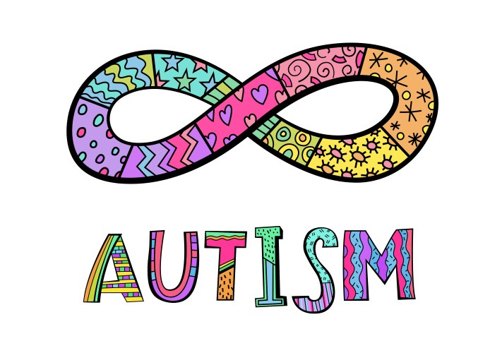 Brain symbol composed of a vibrant spectrum Vector Image