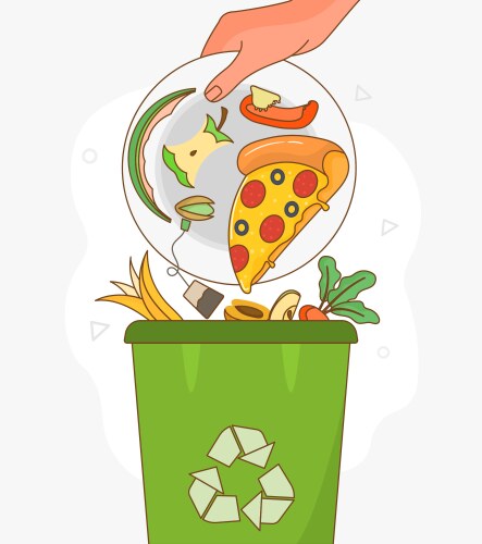 E-waste management concept - waste recycle Vector Image