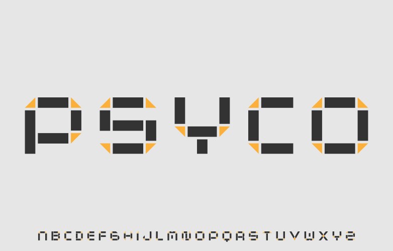 Alphabet capital letter a to z font family Vector Image