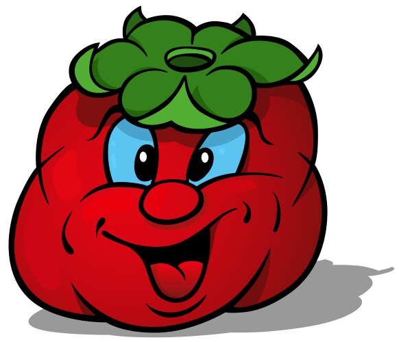 Fresh tomato cartoon Royalty Free Vector Image