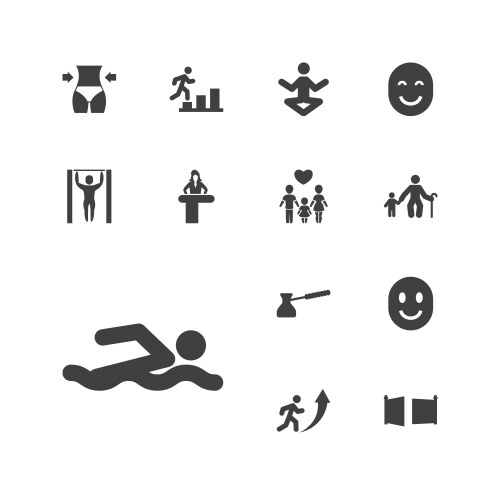 12 figure icons Royalty Free Vector Image - VectorStock