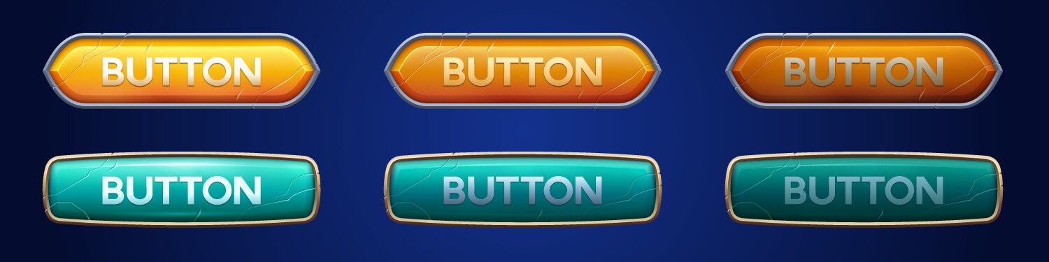 Medieval ui game button frame sprite for animation
