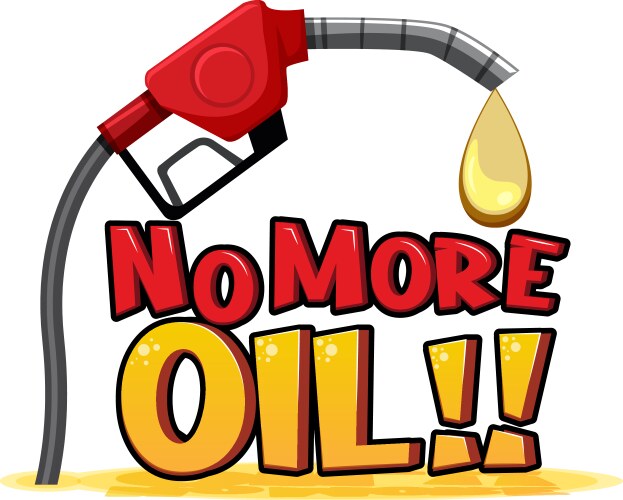 No more oil font logo design Royalty Free Vector Image