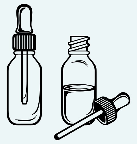 Nurse with syringe medicine bottle sketch Vector Image