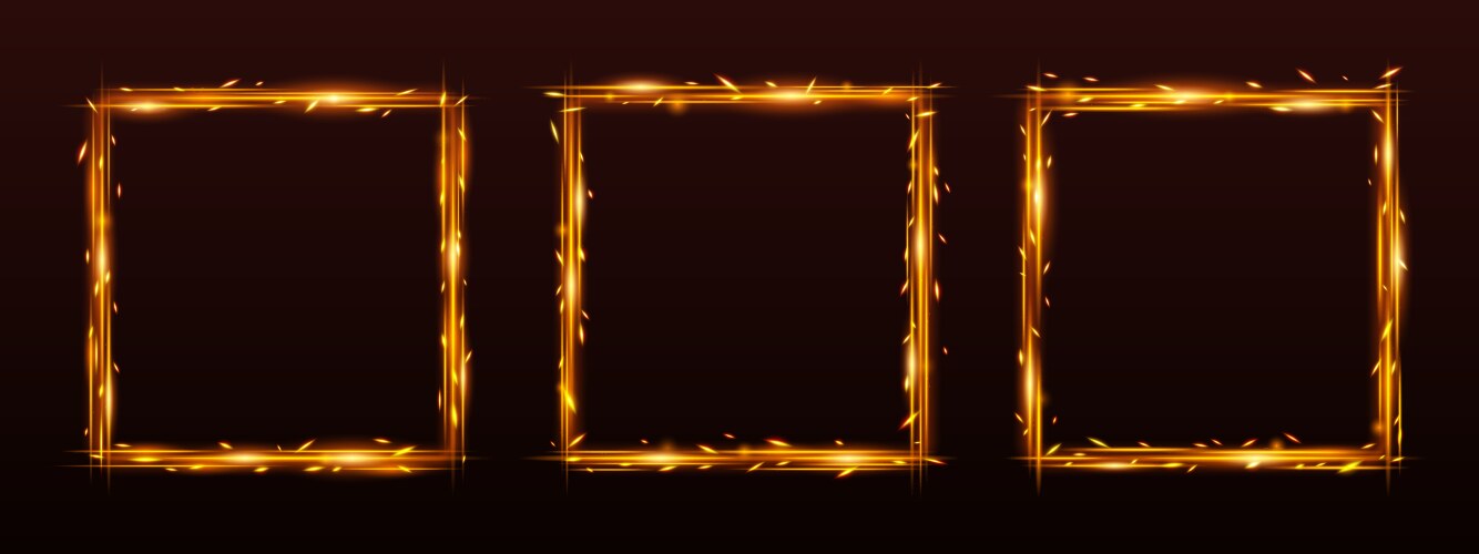 Set of mystical corners and frames borders magic Vector Image