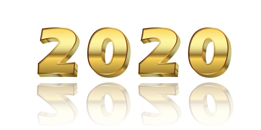 Realistic 3d lettering numbers isolated on white Vector Image