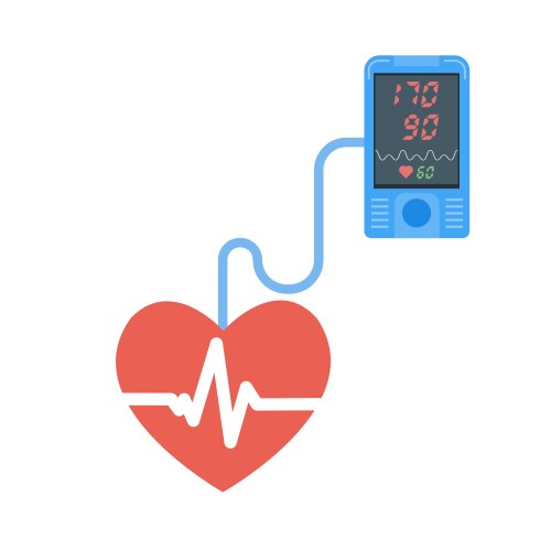 High blood pressure concept Royalty Free Vector Image