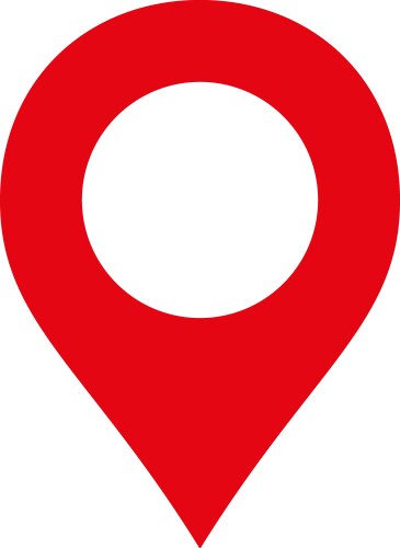 Red map pin icon in flat style pointer symbol Vector Image