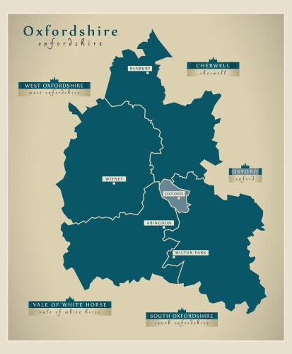 Modern map - west midlands metropolitan county Vector Image