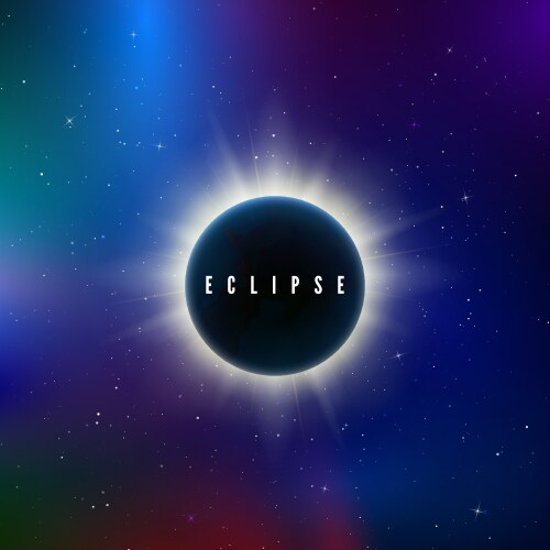 Total solar eclipse Royalty Free Vector Image - VectorStock