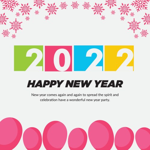 Happy new year banner design Royalty Free Vector Image
