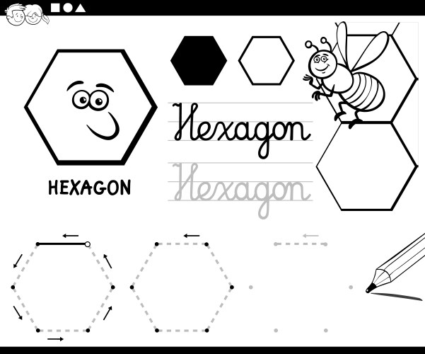 Black and white geometric shapes with insects Vector Image