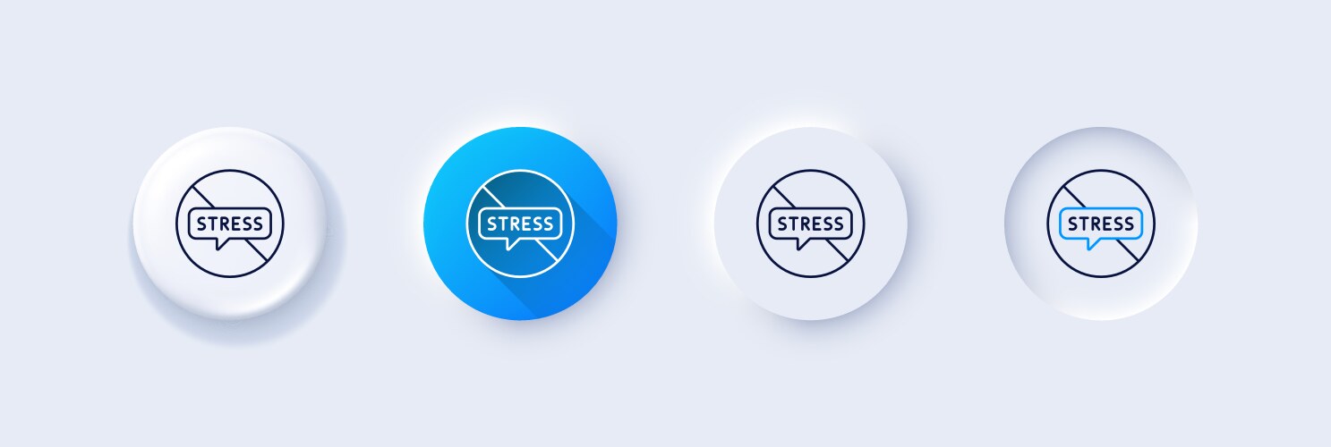 Stress line icon anxiety depression sign Vector Image