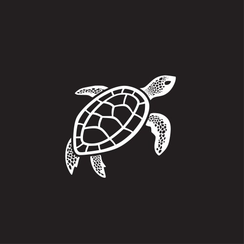 Sea turtle logo design Royalty Free Vector Image