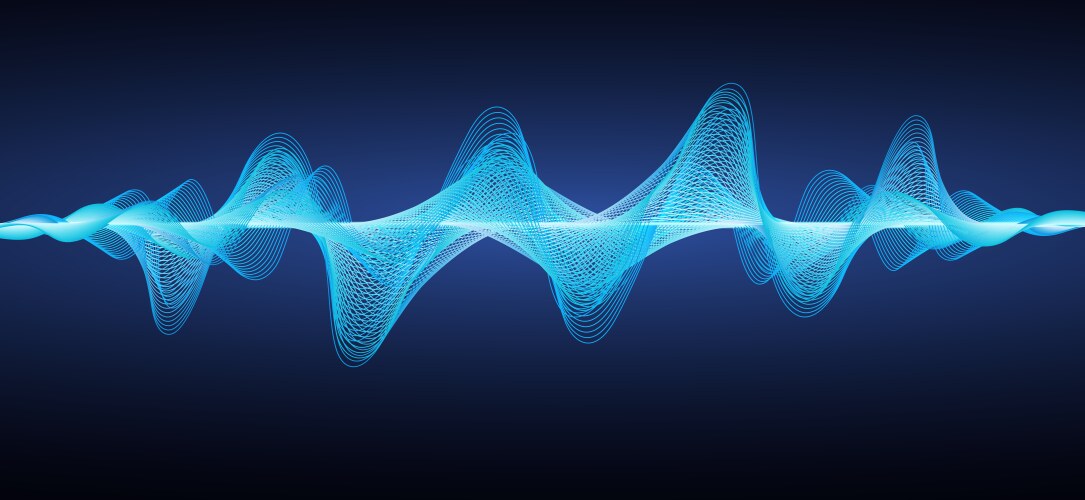 Voice or speech waves soundtrack symbols Vector Image