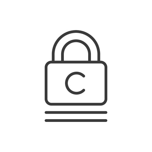 Double protection in line design Royalty Free Vector Image