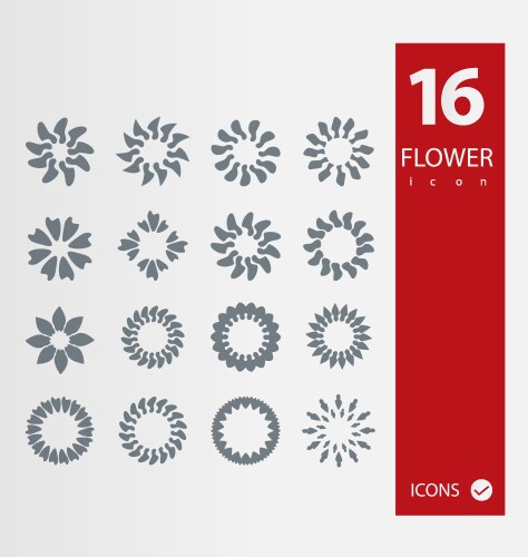 Shape icon form star and flower different Vector Image