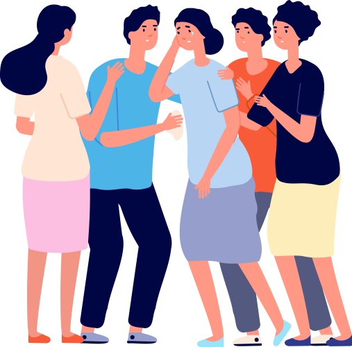 Cartoon guys five best friends student Royalty Free Vector