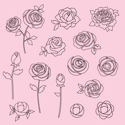 Long Stem Rose Vector Images (over 130)
