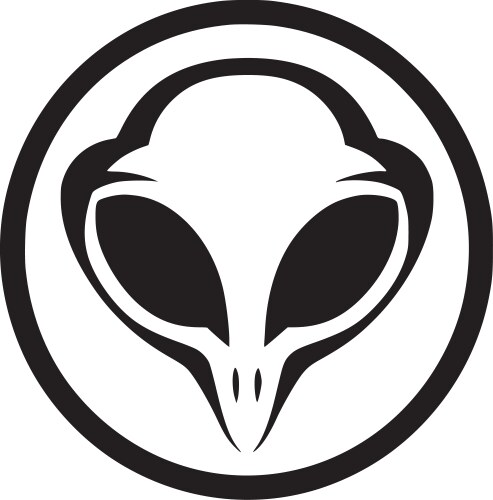 Alien - minimalist and simple silhouette Vector Image