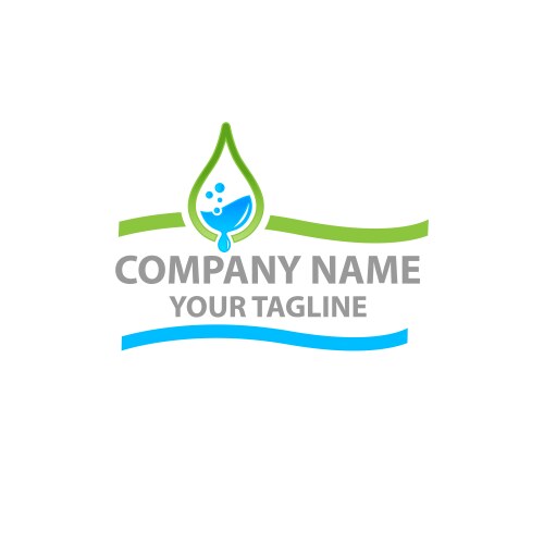 Drop of water logo design template clean Vector Image