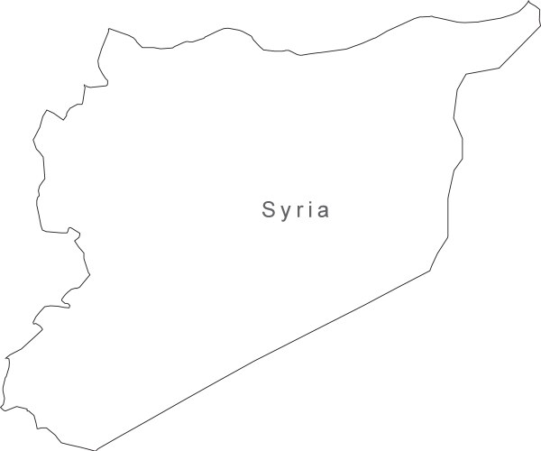 Syria outline map Royalty Free Vector Image - VectorStock