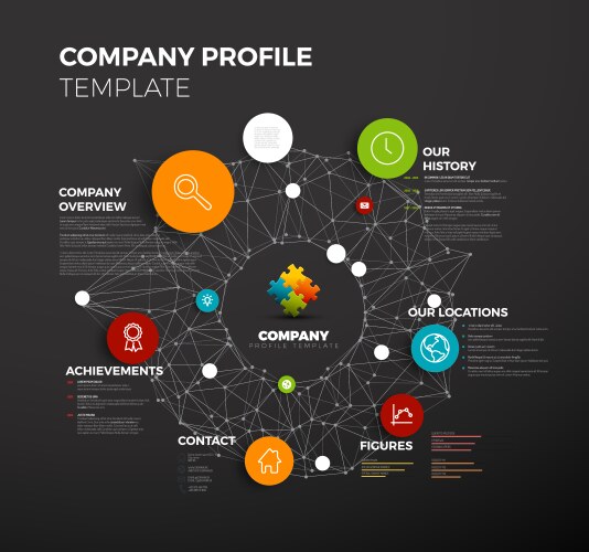 Company infographic profile design template Vector Image