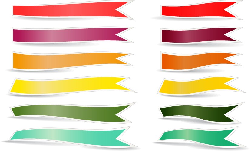 Long ribbons Royalty Free Vector Image - VectorStock