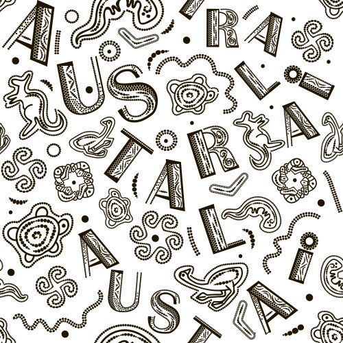 Animals drawings aboriginal australian style Vector Image