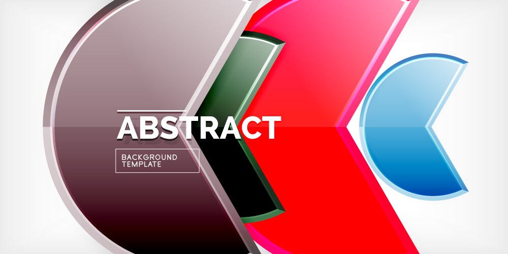 Glass reflective geometric round shapes background