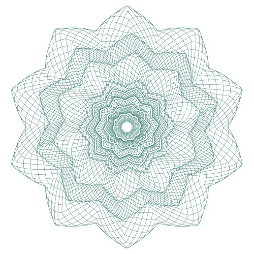 Six points guilloche pattern Royalty Free Vector Image