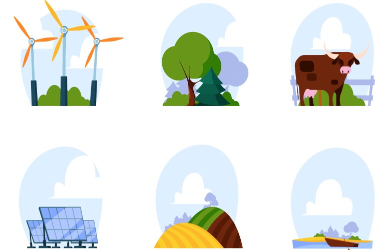 Various energy sources including Royalty Free Vector Image