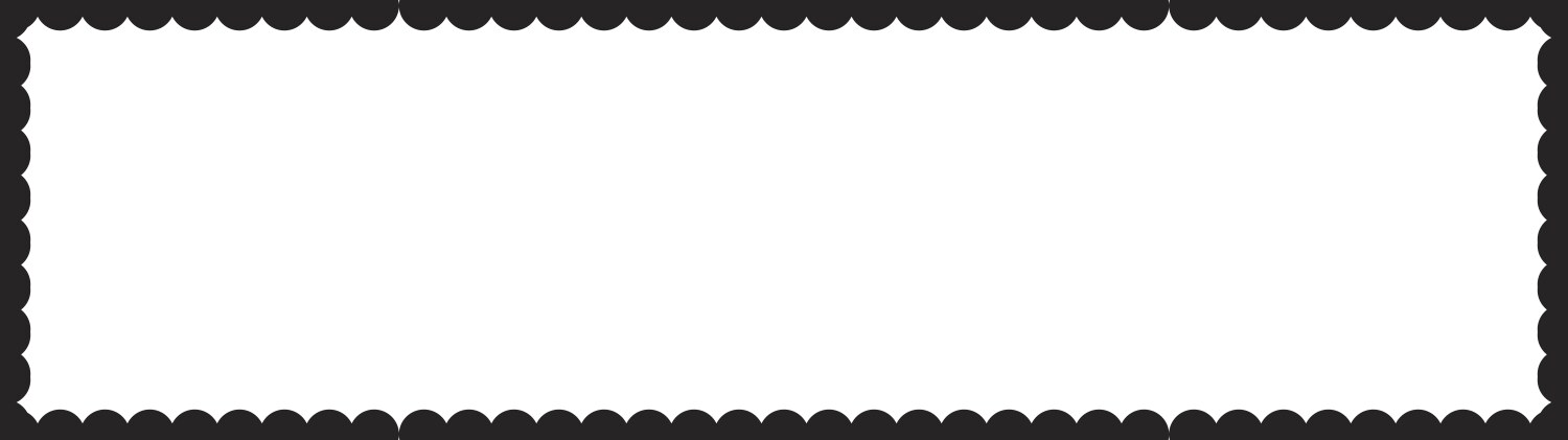 Scalloped border curve lace frame set silhouette Vector Image