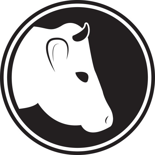 Farm cow logo Royalty Free Vector Image - VectorStock