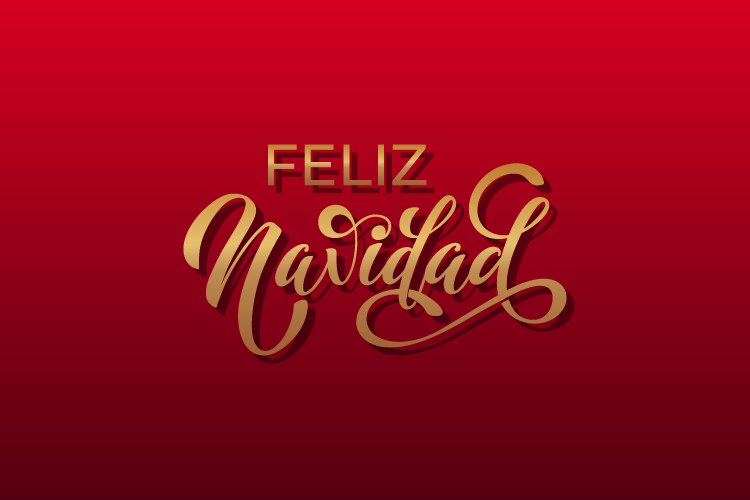 Feliz navidad spanish merry christmas modern Vector Image